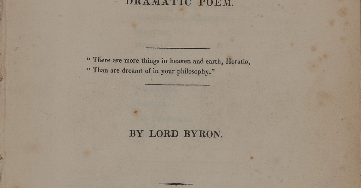 Manfred, A Dramatic Poem. By Lord Byron – Auftritt des Hexenmeisters ...